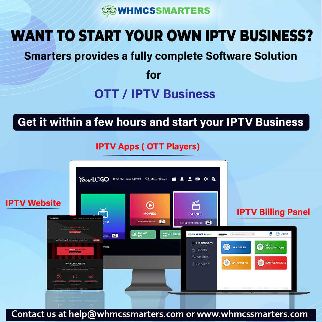Custom and White label OTT IPTV Software Solutions – IPTV Smarters